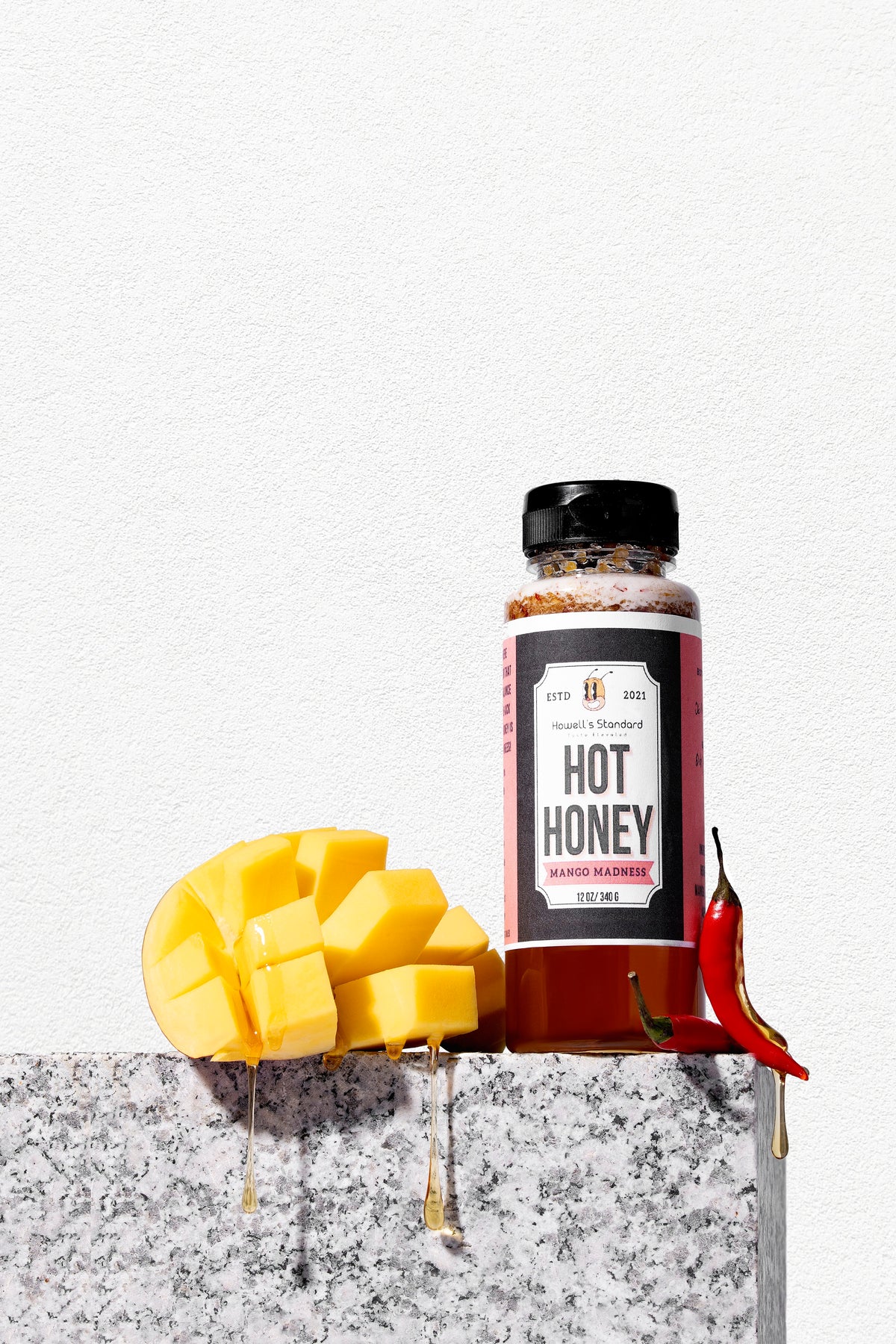 Mango Madness Hot Honey - Chile and Mango Infused Honey | Howell's Standard